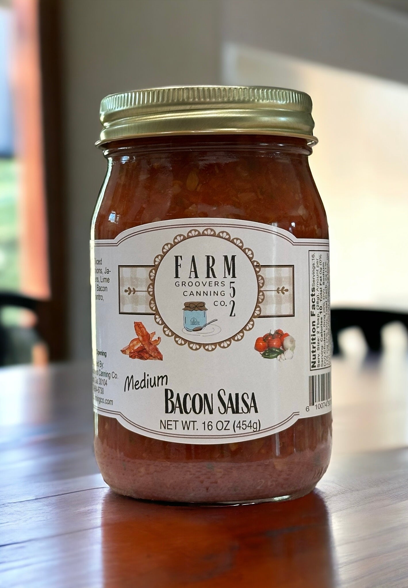 Medium Bacon Salsa 16 oz | Farm 52 Canning Co.